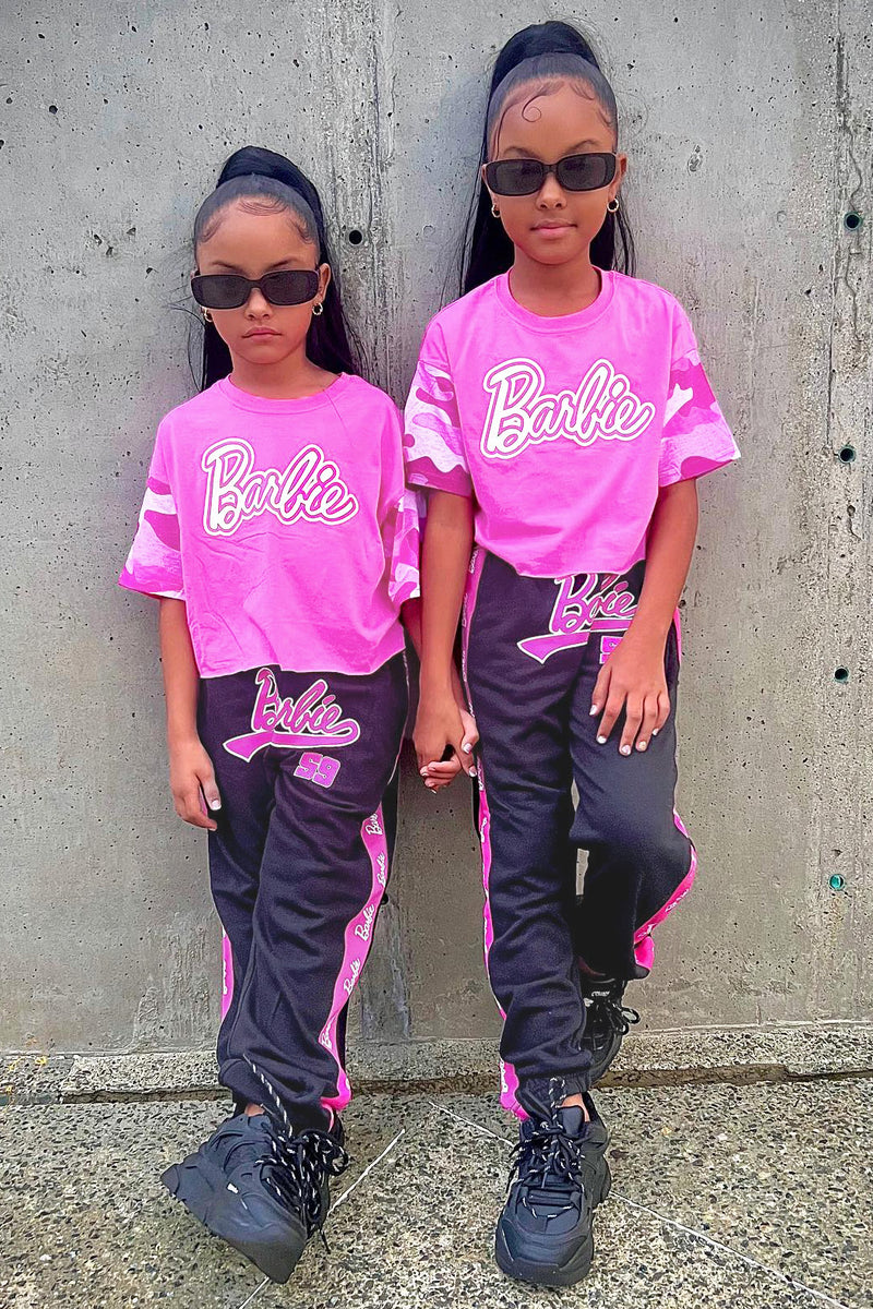 Mini Barbie 59 Camo Jogger Set - Pink/combo | Fashion Nova, Kids Sets ...