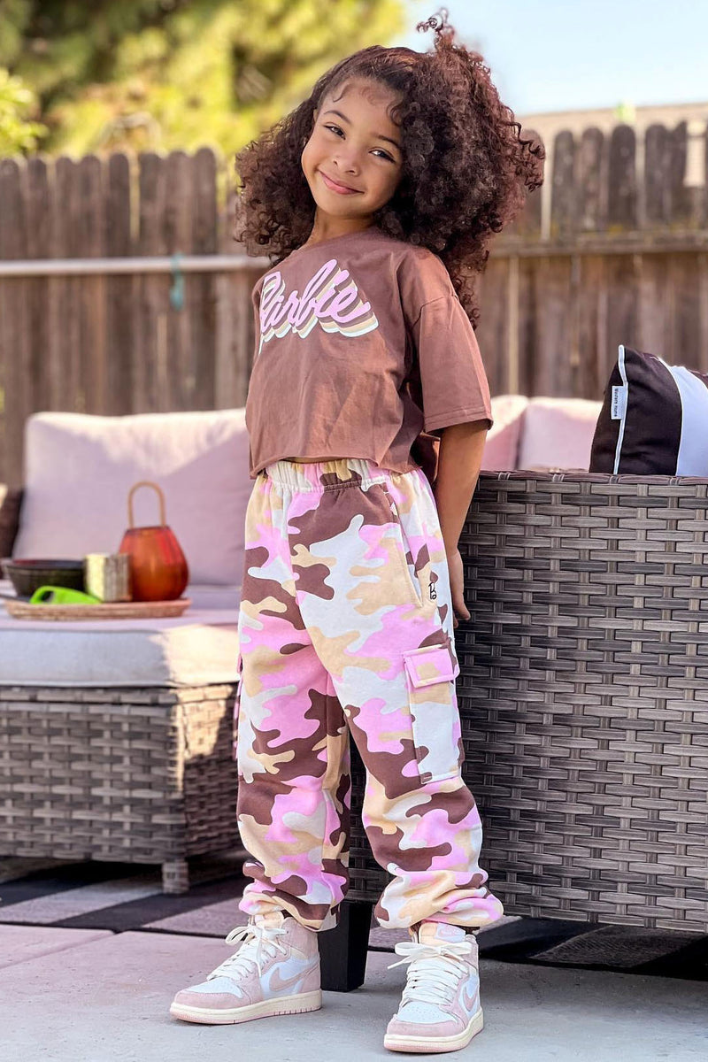 Mini Barbie Soldier Jogger Set - Brown | Fashion Nova, Kids Sets ...