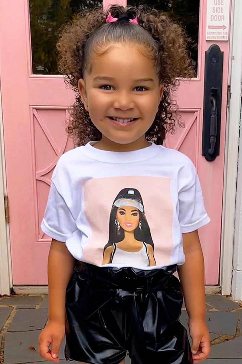 Mini Barbie Visor Tee - White | Fashion Nova, Kids Tops & T-Shirts ...