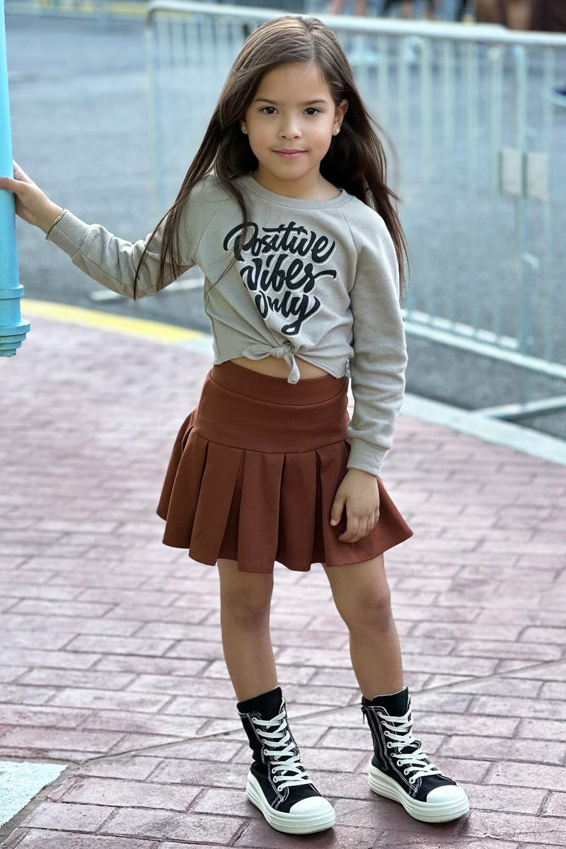 Mini Good Girl Pleated Skirt - Brown | Fashion Nova, Kids Shorts ...