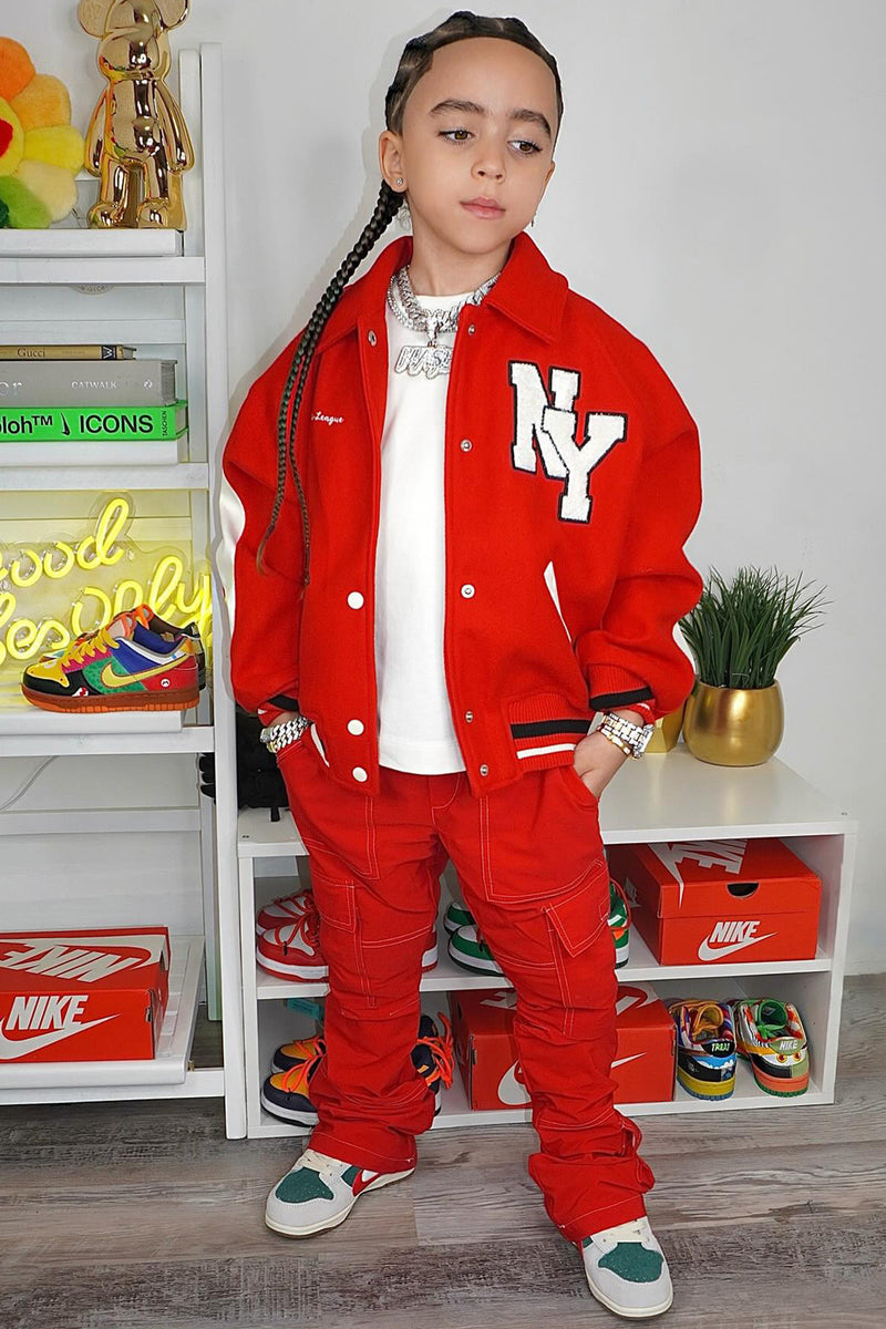 Mini NY Celeb Varsity Bomber Jacket - Black/combo | Fashion Nova, Kids ...