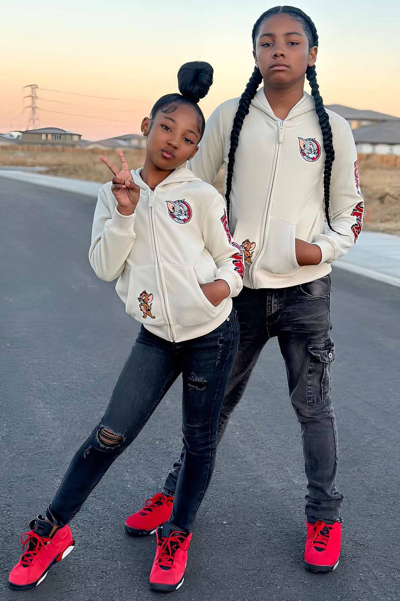 Mini Tom & Jerry Polar Fleece Zip Hoodie - Sand | Fashion Nova, Kids ...