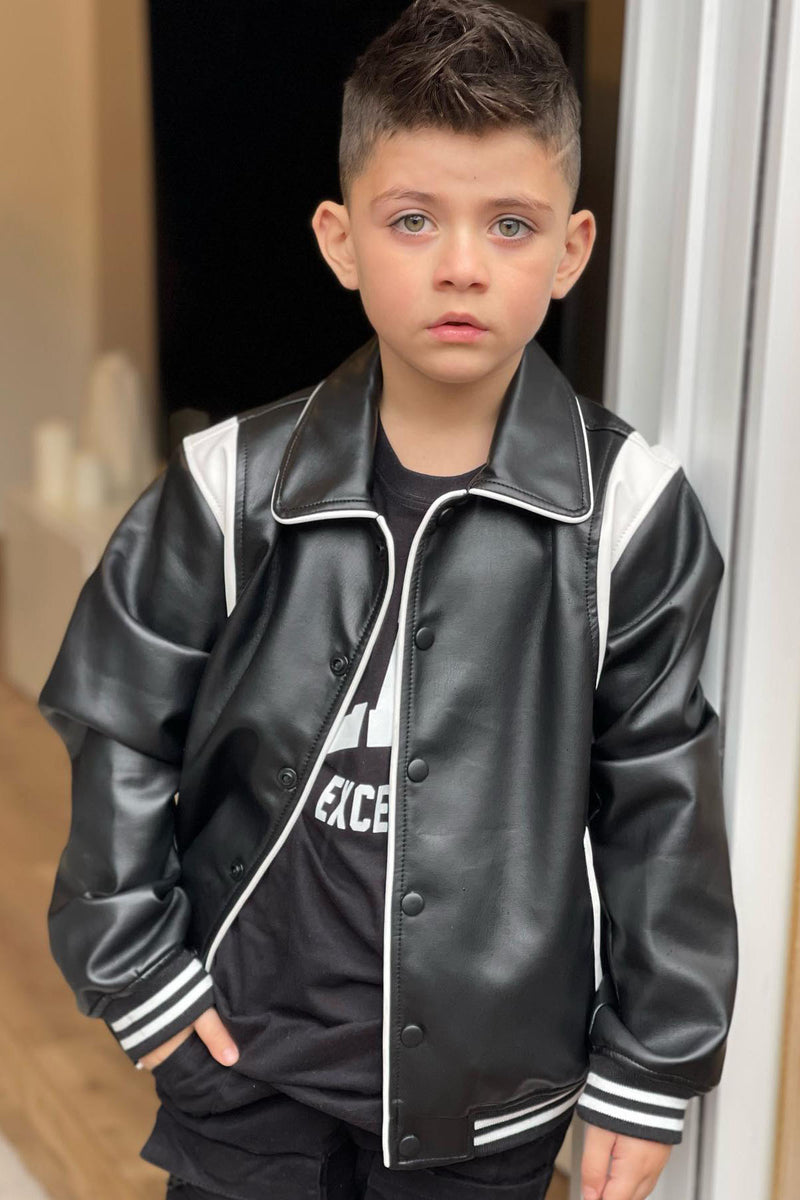 Mini Uncompromising Faux Leather Jacket - Black/combo | Fashion Nova ...