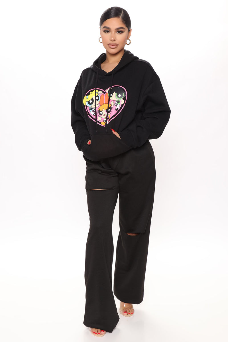 Power Squad Powerpuff Girls Hoodie - Black | Fashion Nova, Screens Tops ...