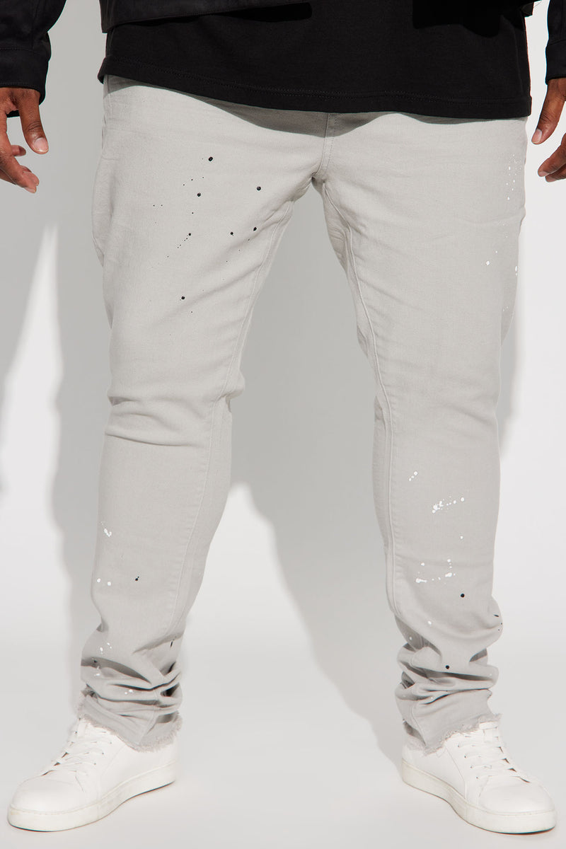 Stay Around Stacked Skinny Jeans - Grey | Fashion Nova, Mens Jeans ...