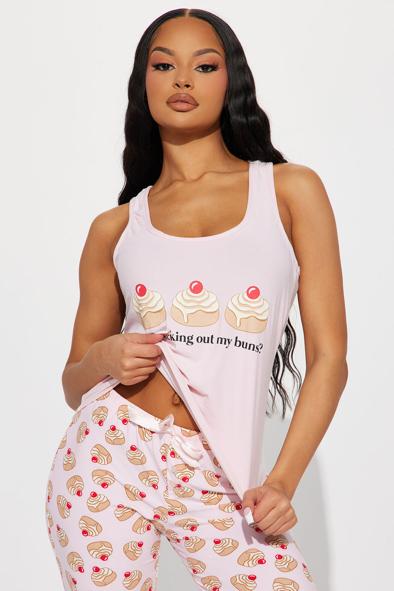 Cuddle Buns PJ Jogger Set - Pink/Pink | Fashion Nova, Lingerie & Sleepwear | Fashion Nova