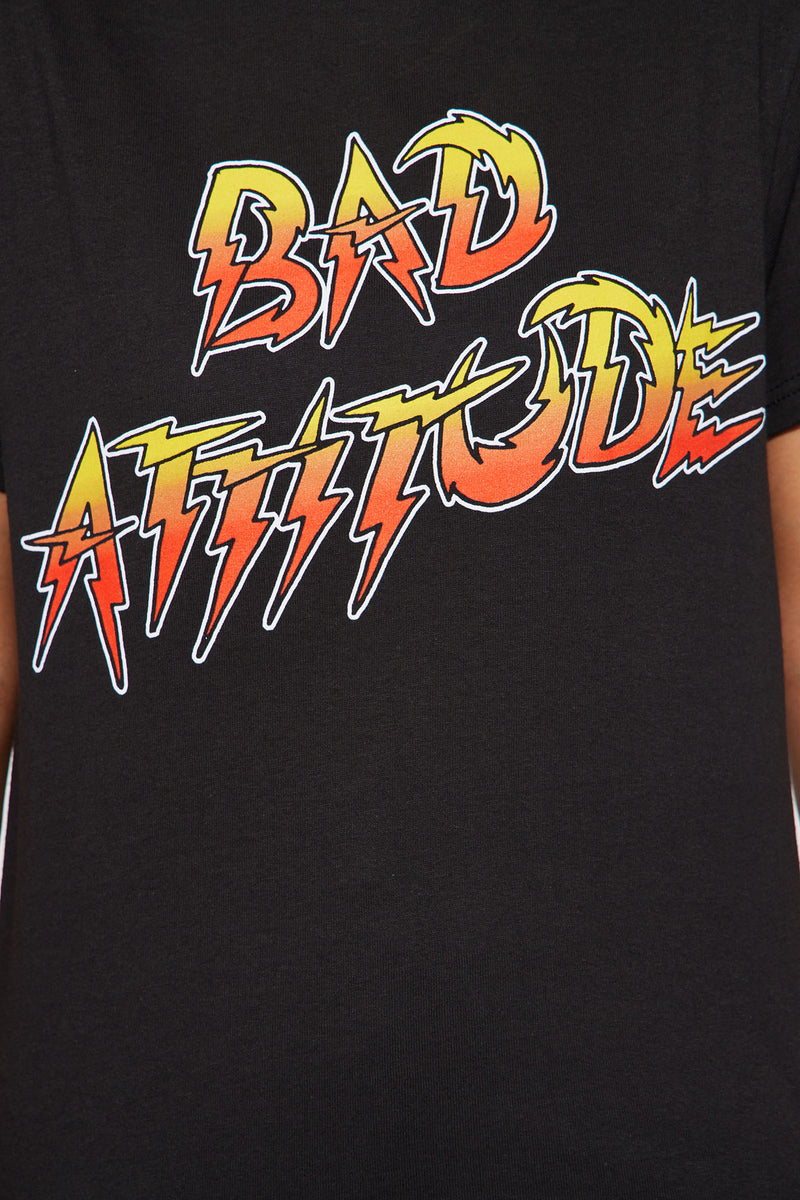 Bad Attitude Graphic T-Shirt - Black | Fashion Nova, Screens Tops and ...
