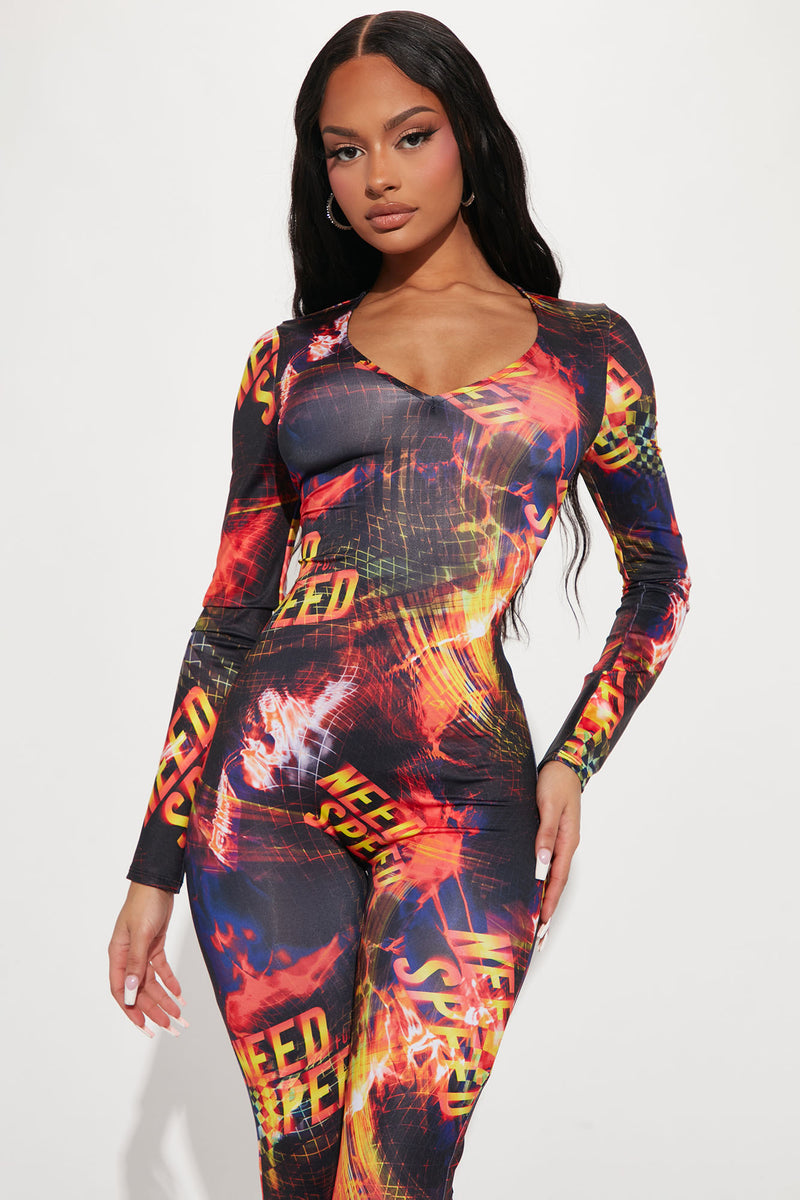 Need Speed Printed Jumpsuit - Black/combo | Fashion Nova, Jumpsuits ...