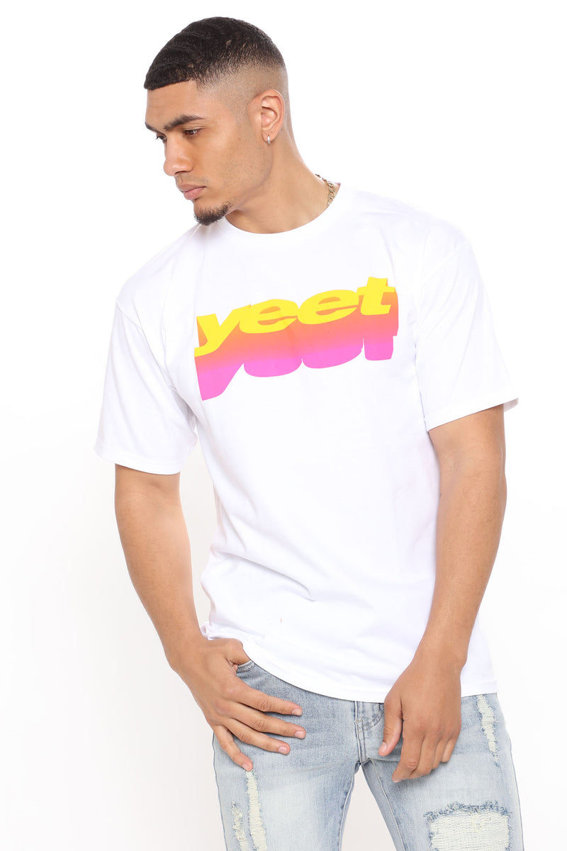 Yeet Short Sleeve Tee - White | Fashion Nova, Mens Graphic Tees ...