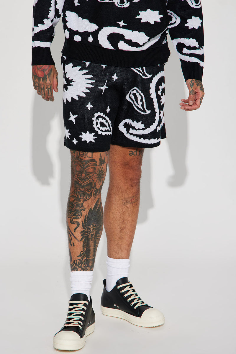Easy Paisley Short - Black | Fashion Nova, Mens Fleece Bottoms ...