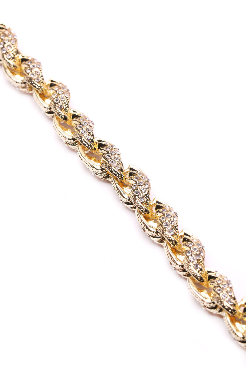 Iced Out Rope Chain - Gold | Fashion Nova, Mens Jewelry | Fashion Nova