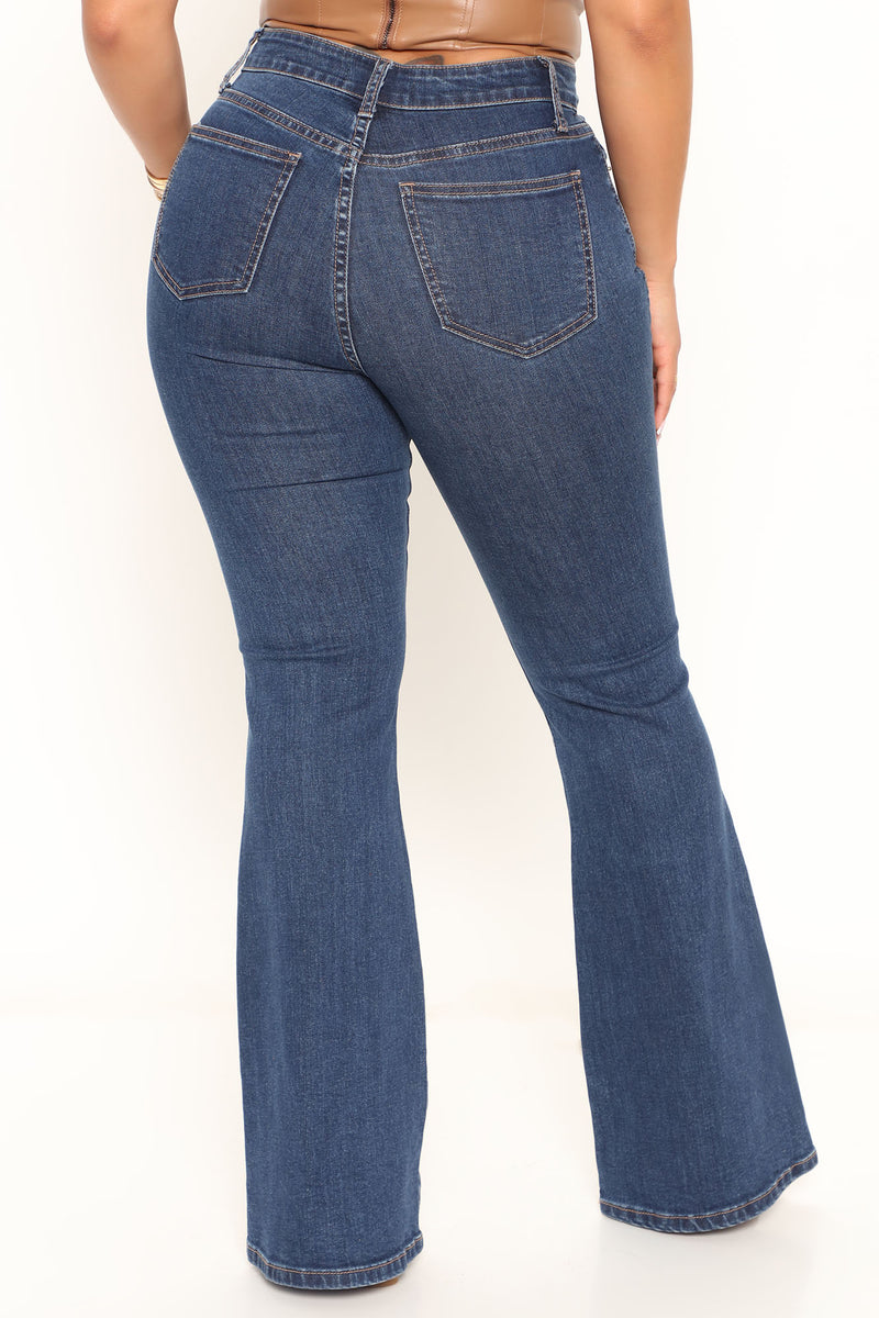 Sammy Stretch Flare Jeans - Dark Wash | Fashion Nova, Jeans | Fashion Nova