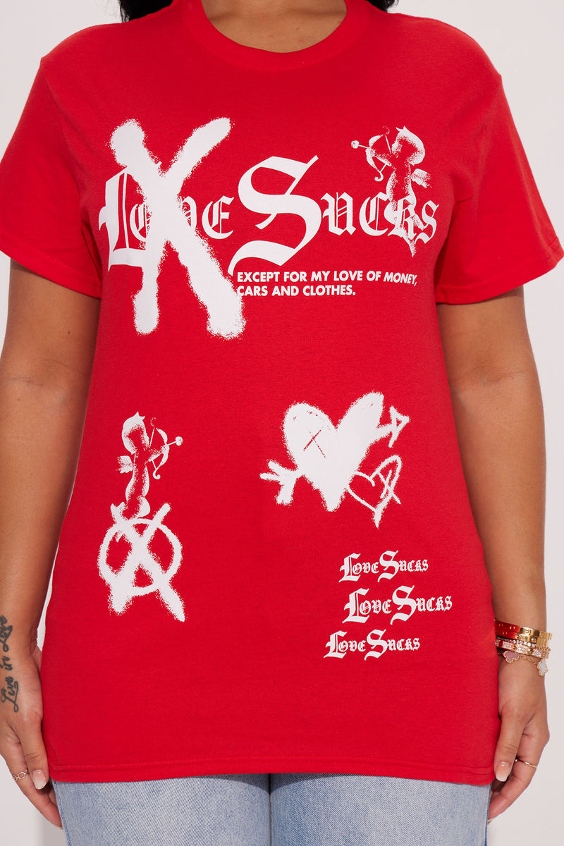 Lovesick Baddie Graphic Tee - Red | Fashion Nova, Screens Tops and ...