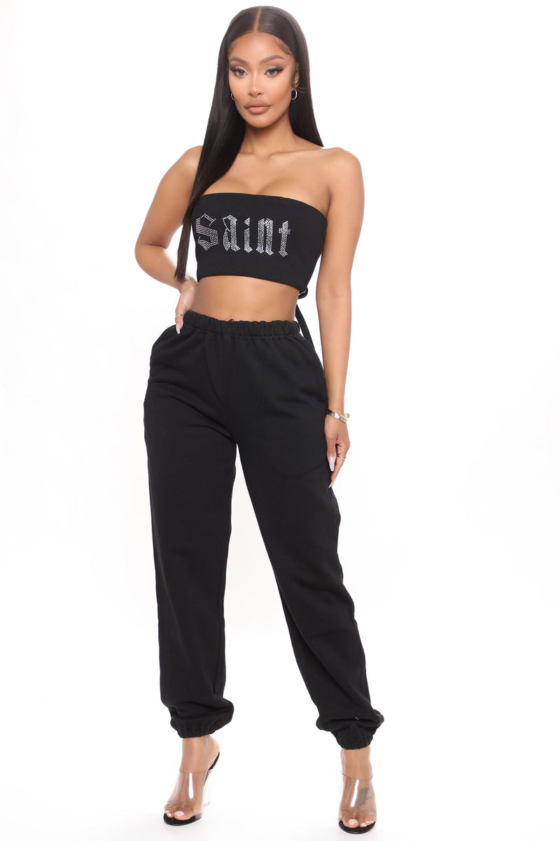 Certified Saint Jogger Set - Black | Fashion Nova, Matching Sets ...