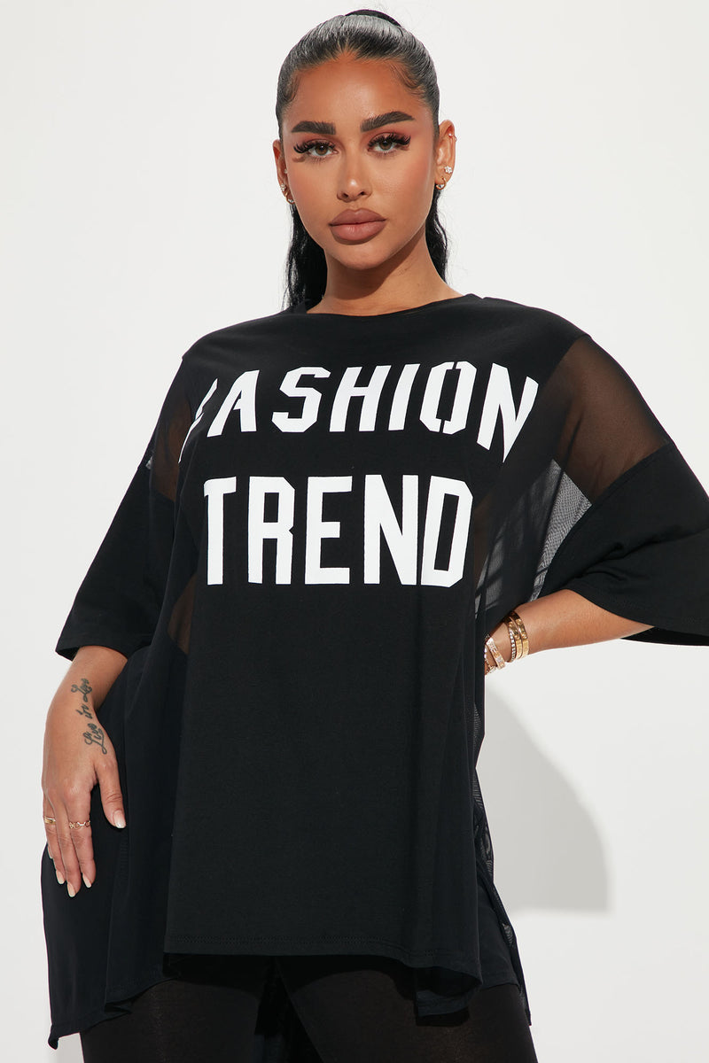 Fashion Trend Tunic Top - Black | Fashion Nova, Screens Tops and ...
