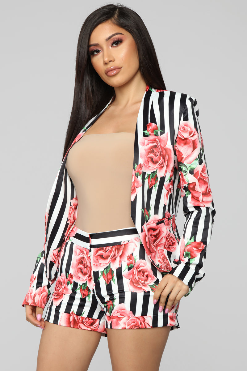 High Roller Short Set - Black/White | Fashion Nova, Matching Sets ...