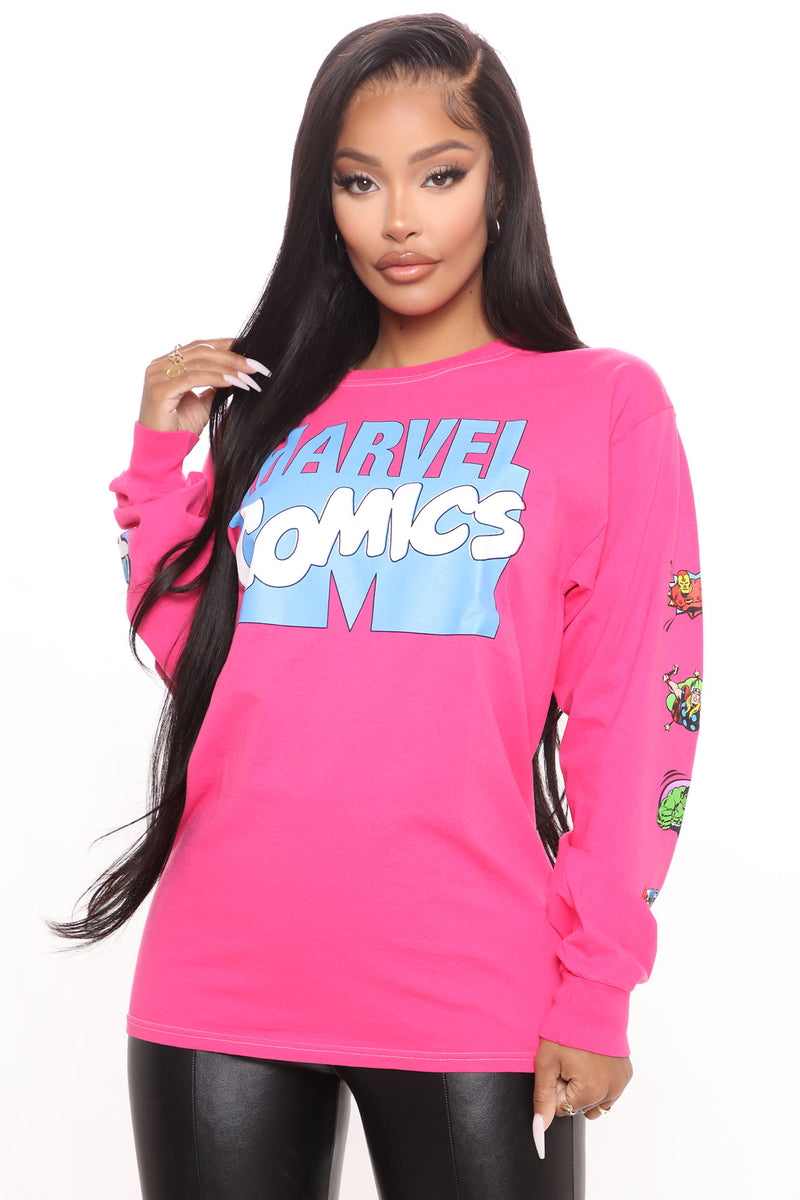 It's Time For Marvel Comics Tunic Top - Pink | Fashion Nova, Screens ...