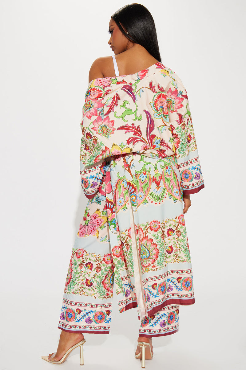 Lainey Kimono Pant Set - Red/combo | Fashion Nova, Matching Sets ...