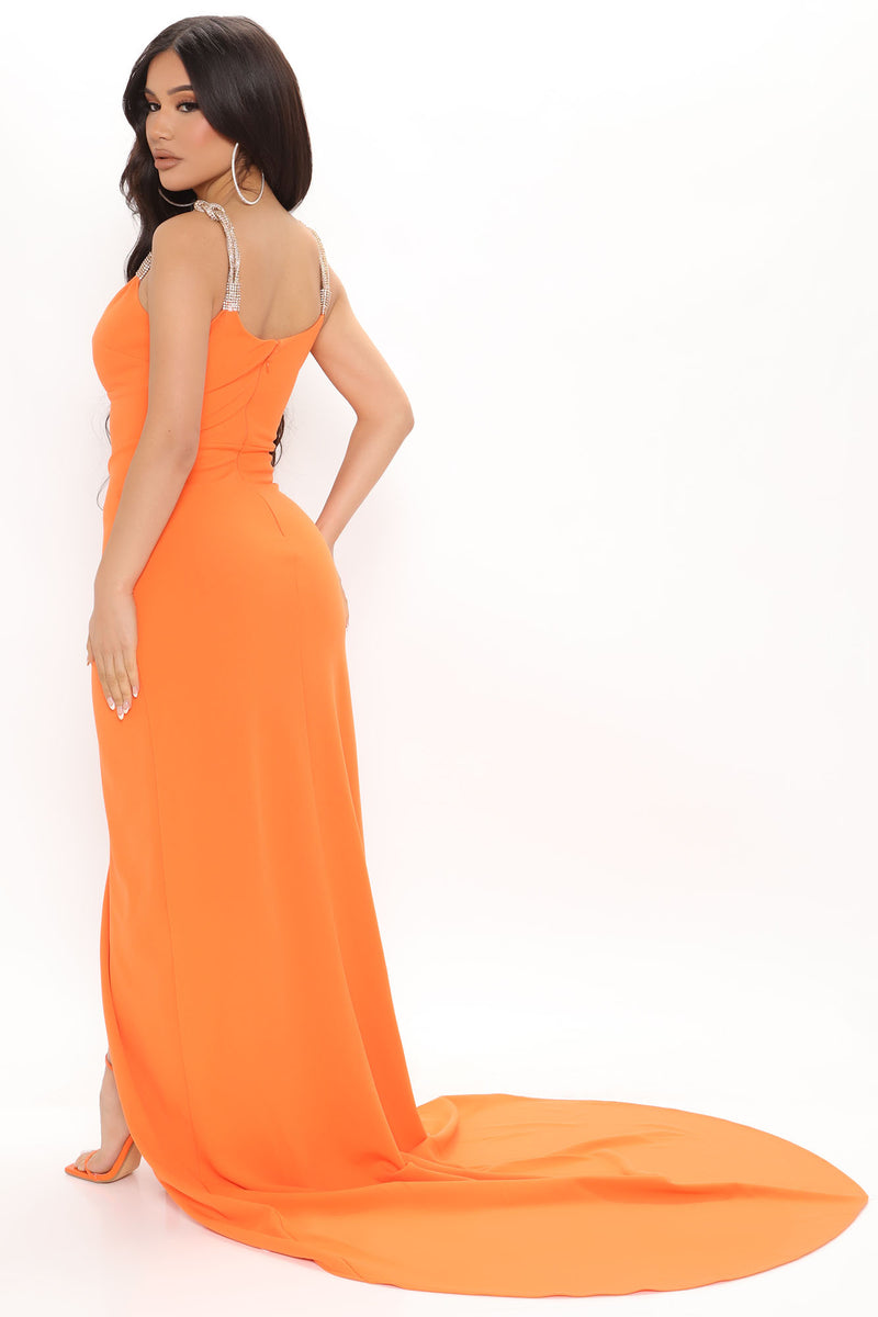 Confident Moment Gown Orange Fashion Nova Dresses Fashion Nova