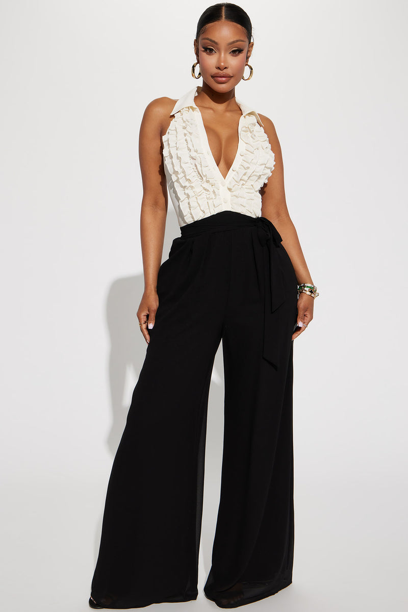 Cassandra Colorblock Jumpsuit - Off White/combo | Fashion Nova ...