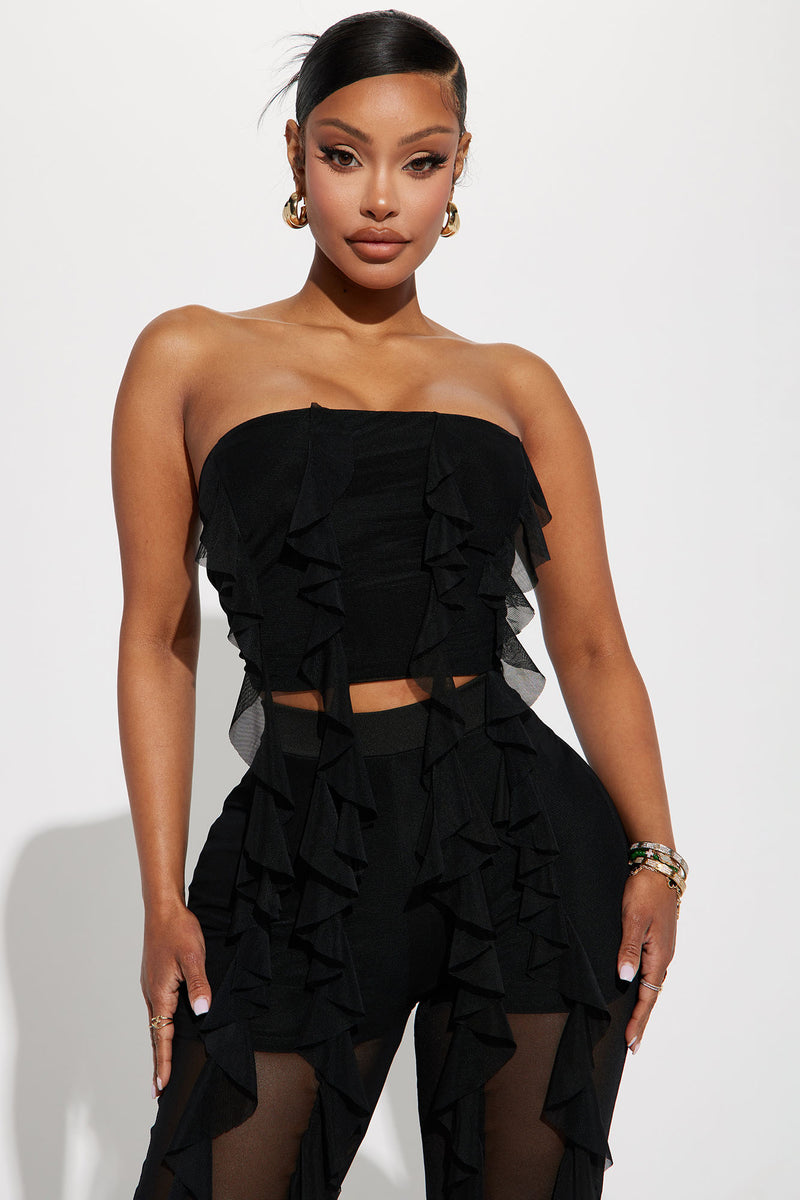 Athena Mesh Pant Set - Black | Fashion Nova, Matching Sets | Fashion Nova