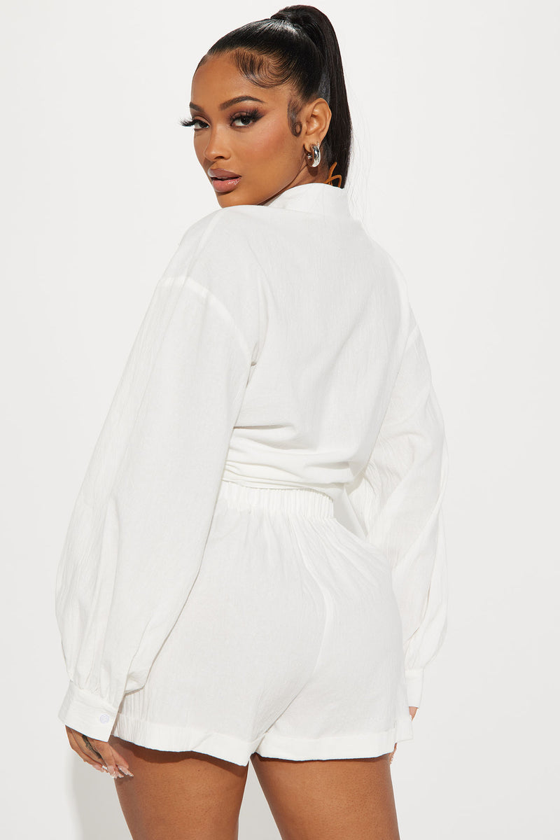 Artists Desire Linen Short Set - White | Fashion Nova, Matching Sets ...