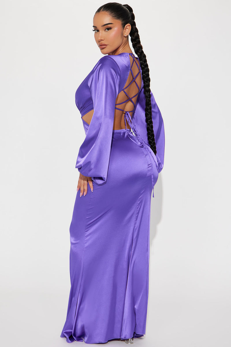 Shannon Satin Maxi Dress - Purple | Fashion Nova, Dresses | Fashion Nova