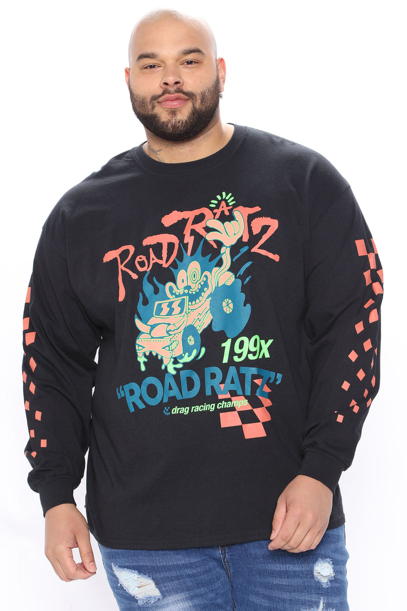 Road Ratz Long Sleeve Tee - Black | Fashion Nova, Mens Graphic Tees ...