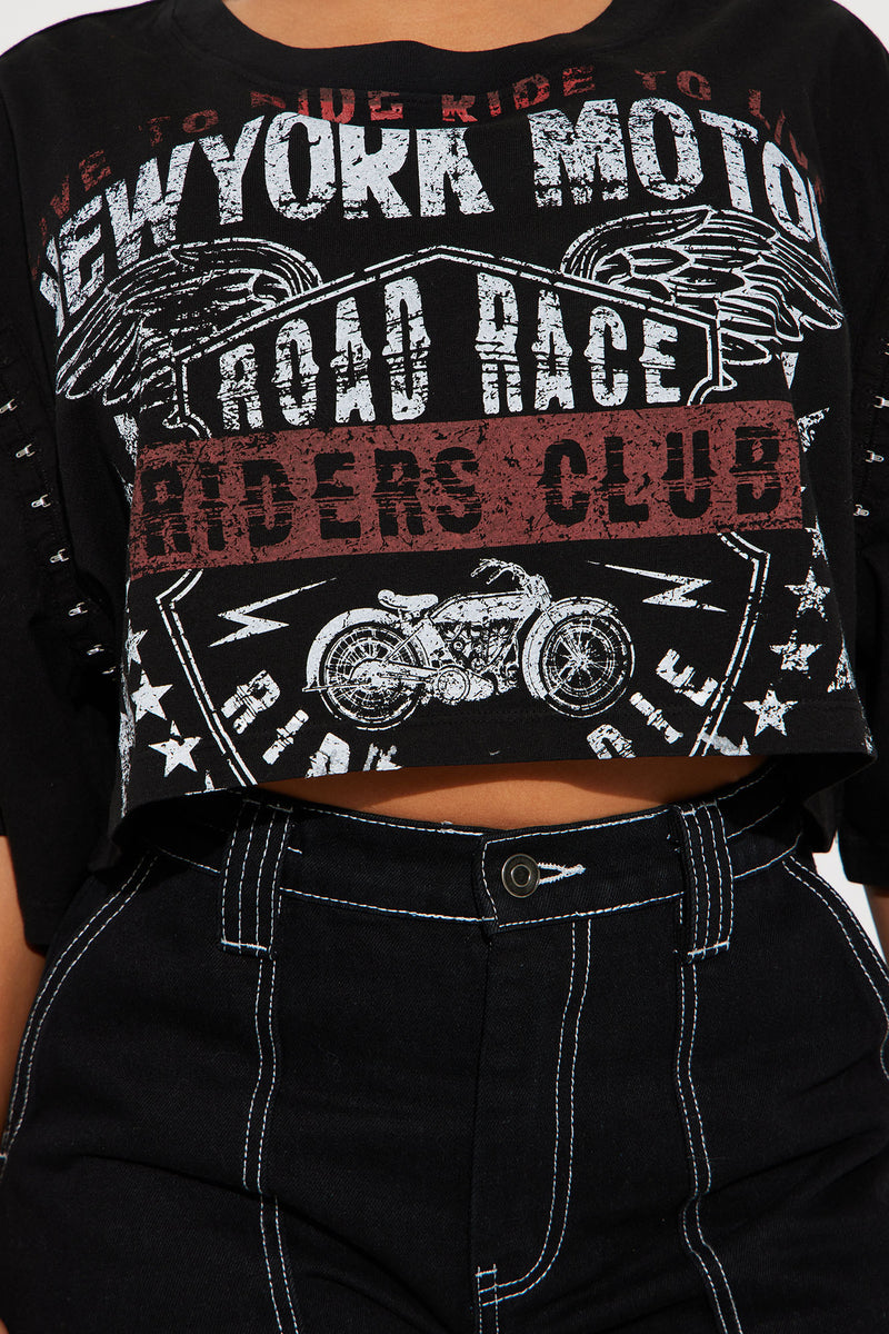 Old Authentic Cropped Tee - Black | Fashion Nova, Screens Tops and ...