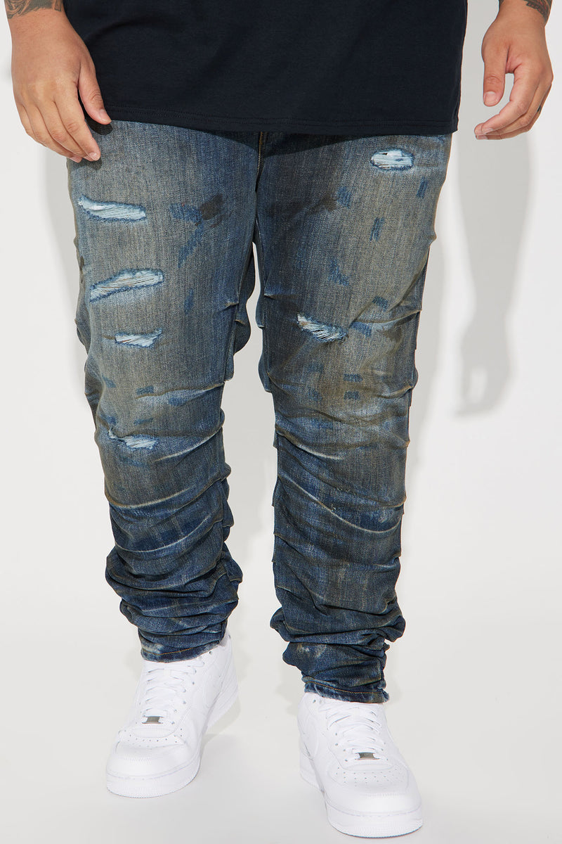 Stack On Stacked Skinny Jeans - Dark Wash | Fashion Nova, Mens Jeans ...