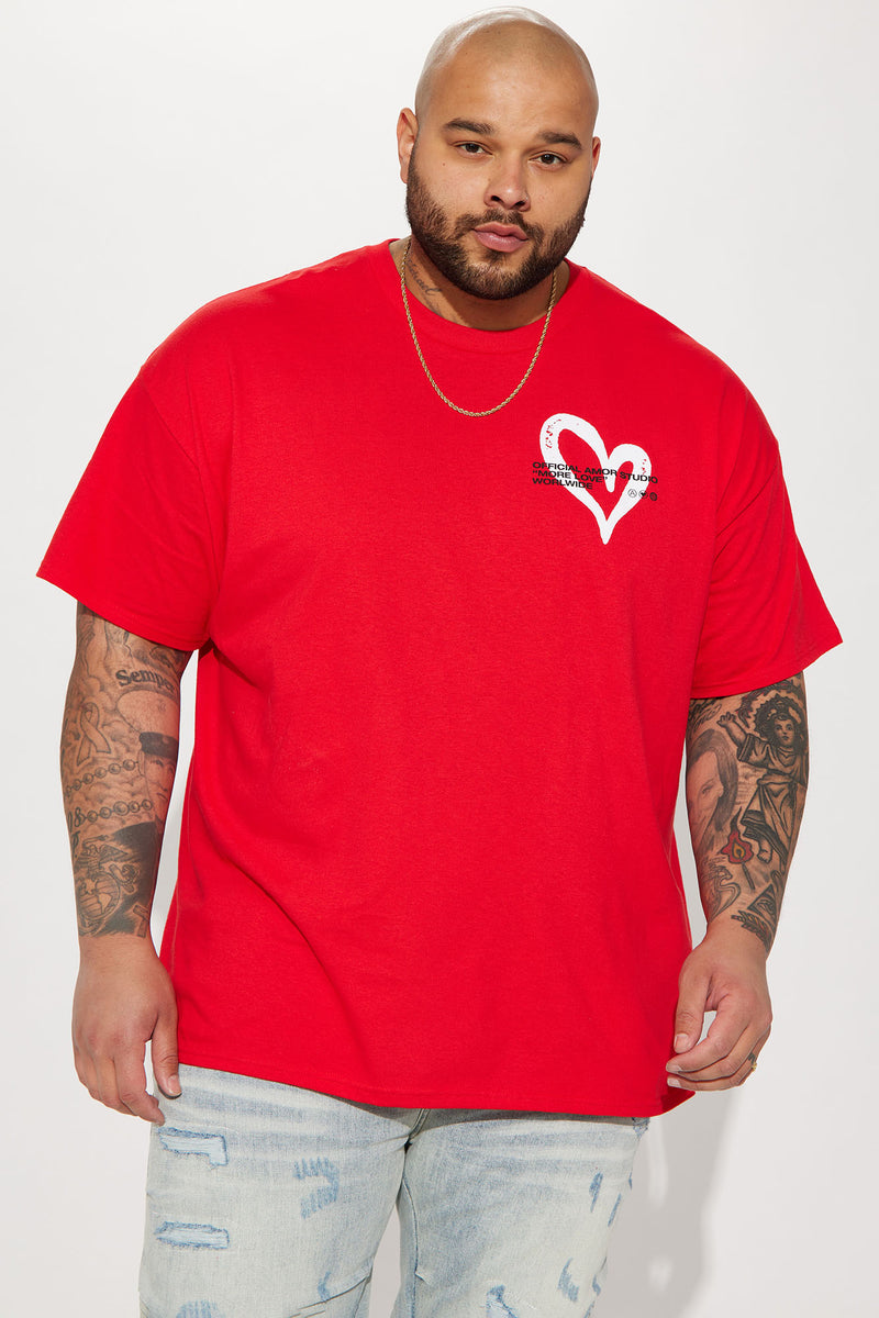 Amor Studio Short Sleeve Tee - Red | Fashion Nova, Mens Graphic Tees | Fashion Nova