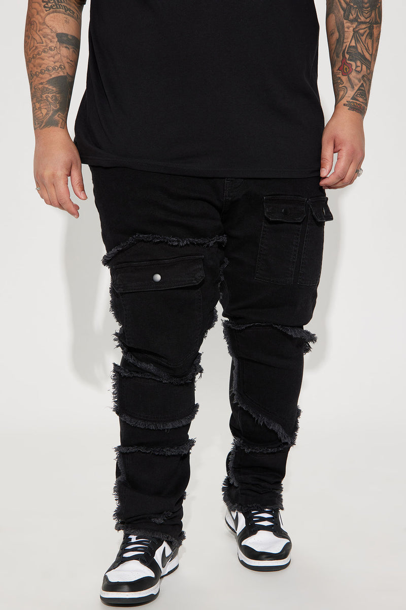 Be Rowdy Stacked Skinny Jeans - Black | Fashion Nova, Mens Jeans ...