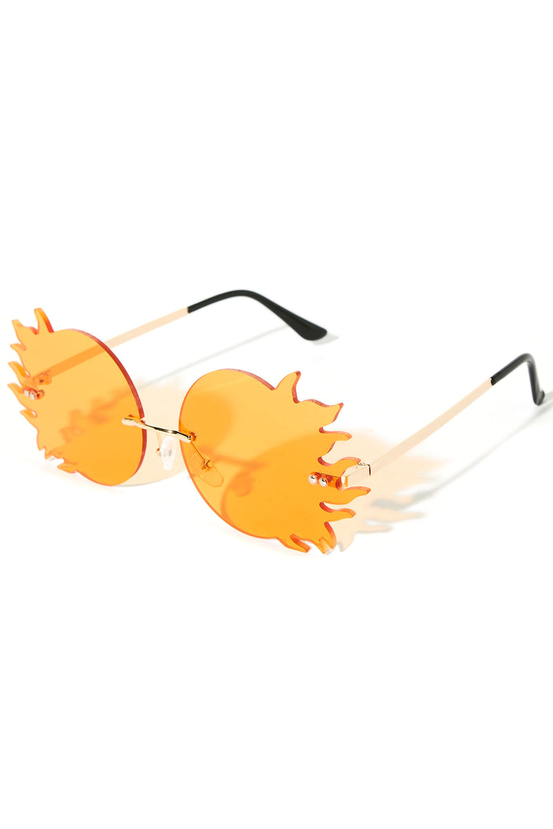 Ring Of Fire Sunglasses - Orange | Fashion Nova, Sunglasses | Fashion Nova