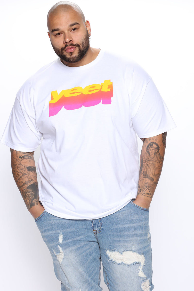 Yeet Short Sleeve Tee - White | Fashion Nova, Mens Graphic Tees ...