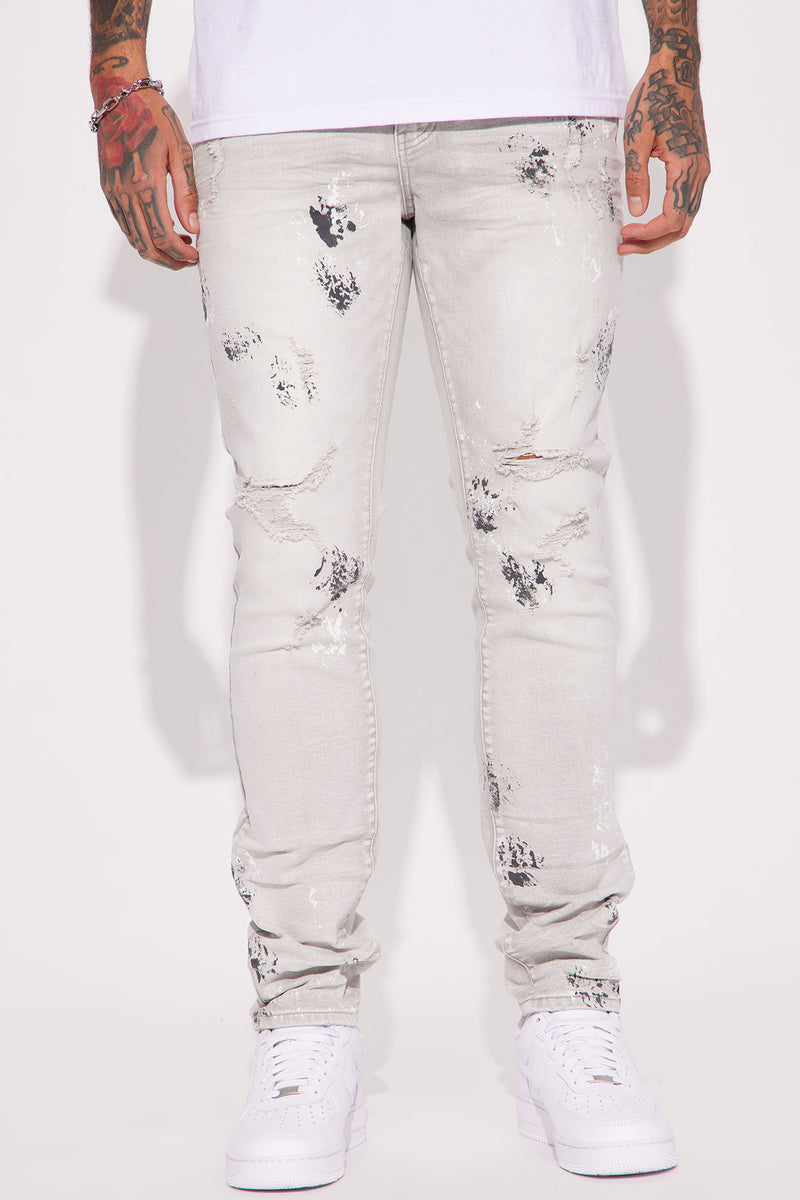 Waddup Stacked Skinny Jeans - Grey | Fashion Nova, Mens Jeans | Fashion ...