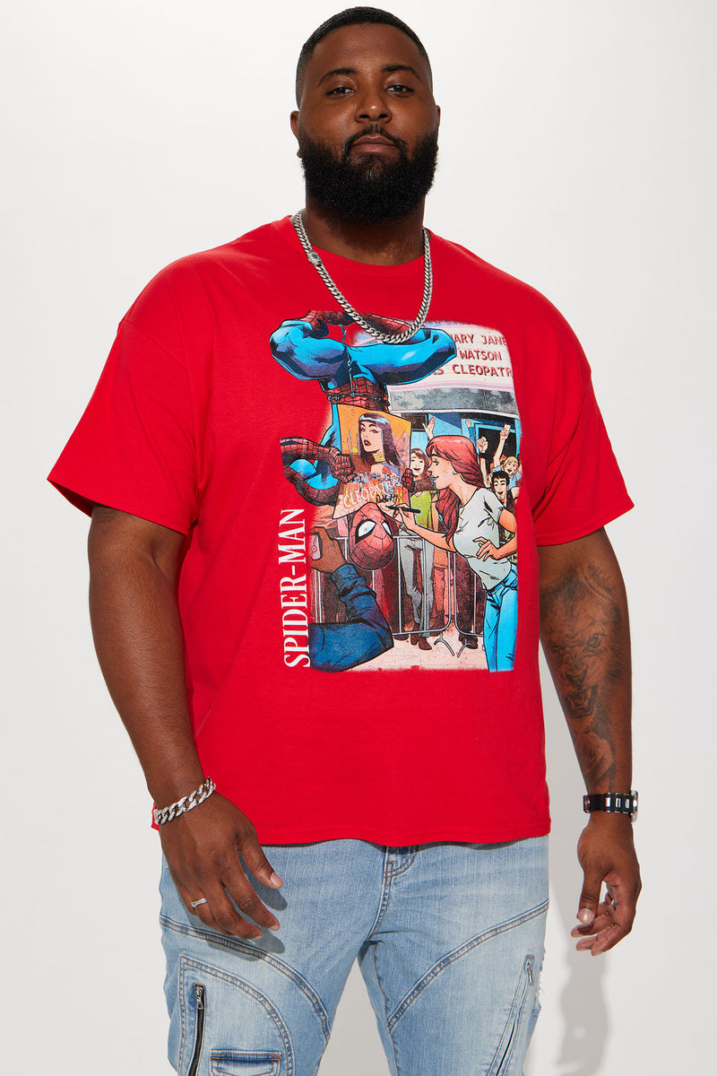 Spiderman Biggest Fan Short Sleeve Tee - Red | Fashion Nova, Mens ...