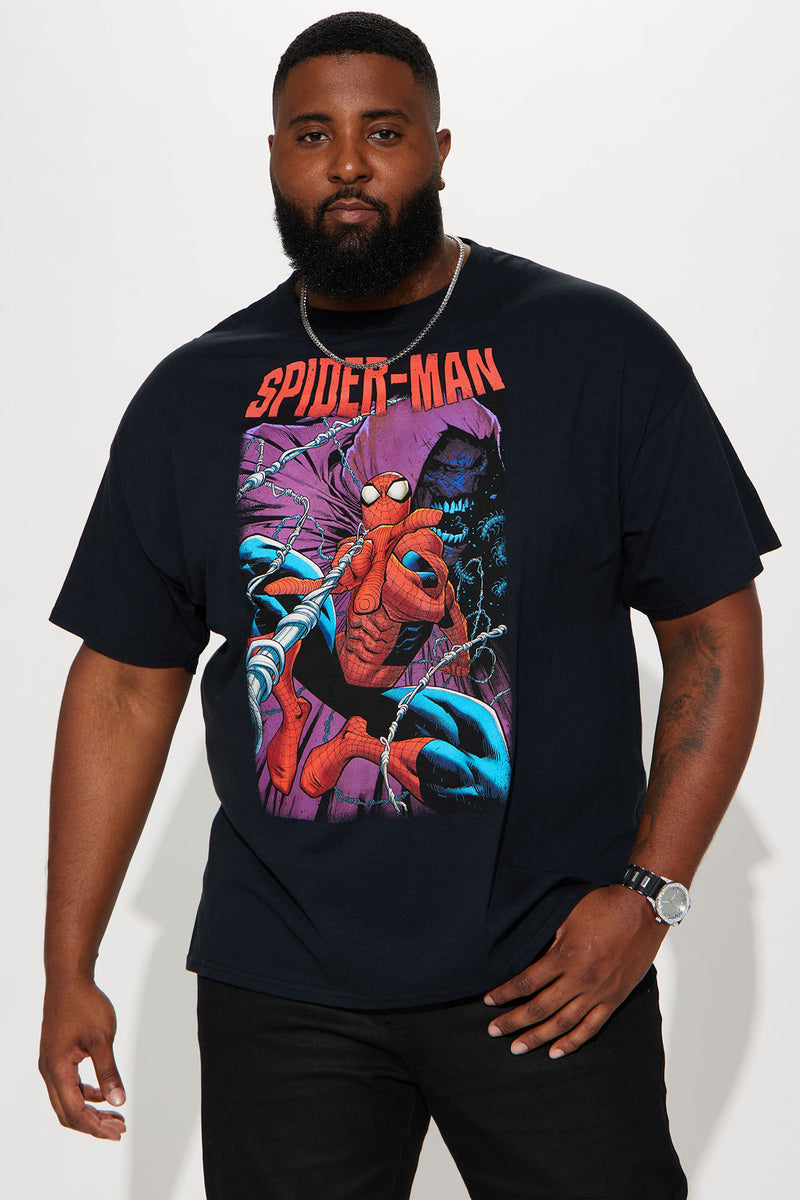 Spiderman Web Slinger Short Sleeve Tee - Black | Fashion Nova, Mens ...