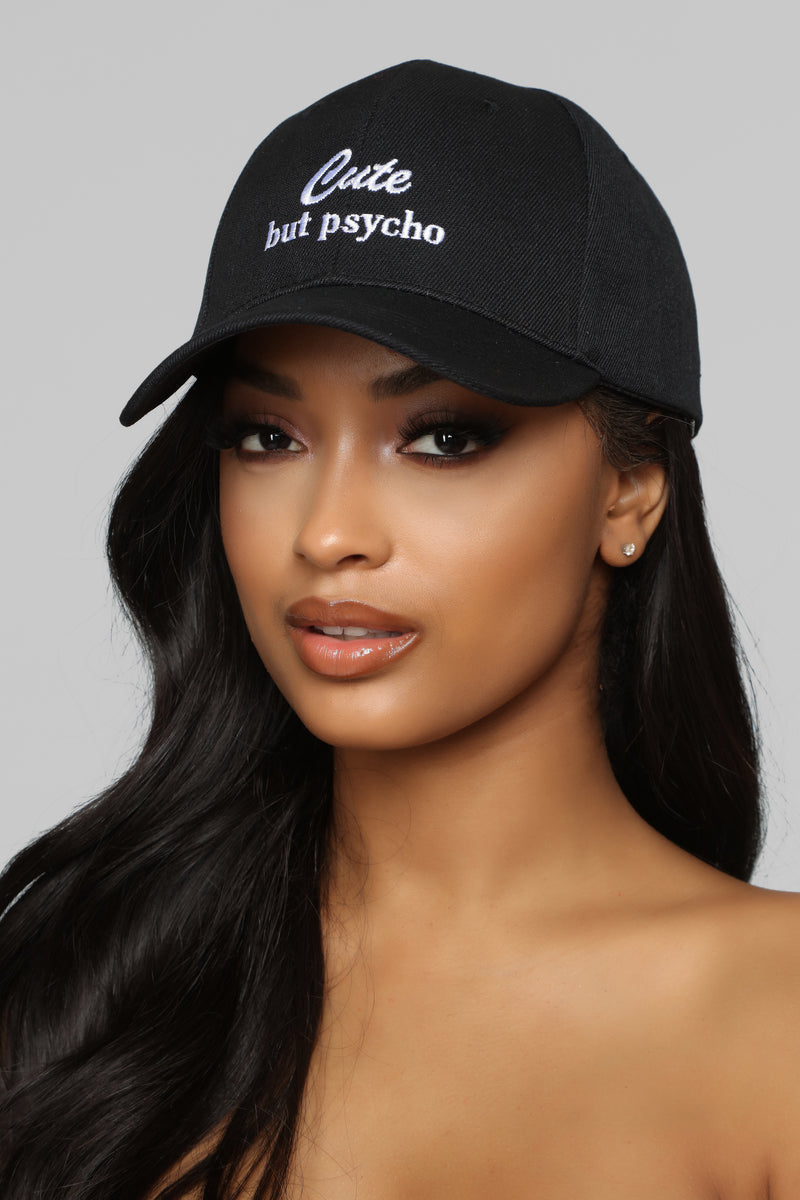 Call Me Crazy Baseball Cap - Black/White | Fashion Nova, Accessories ...