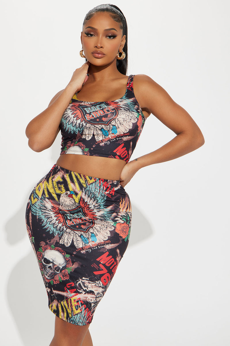Rebel Days Skirt Set - Multi Color | Fashion Nova, Matching Sets ...