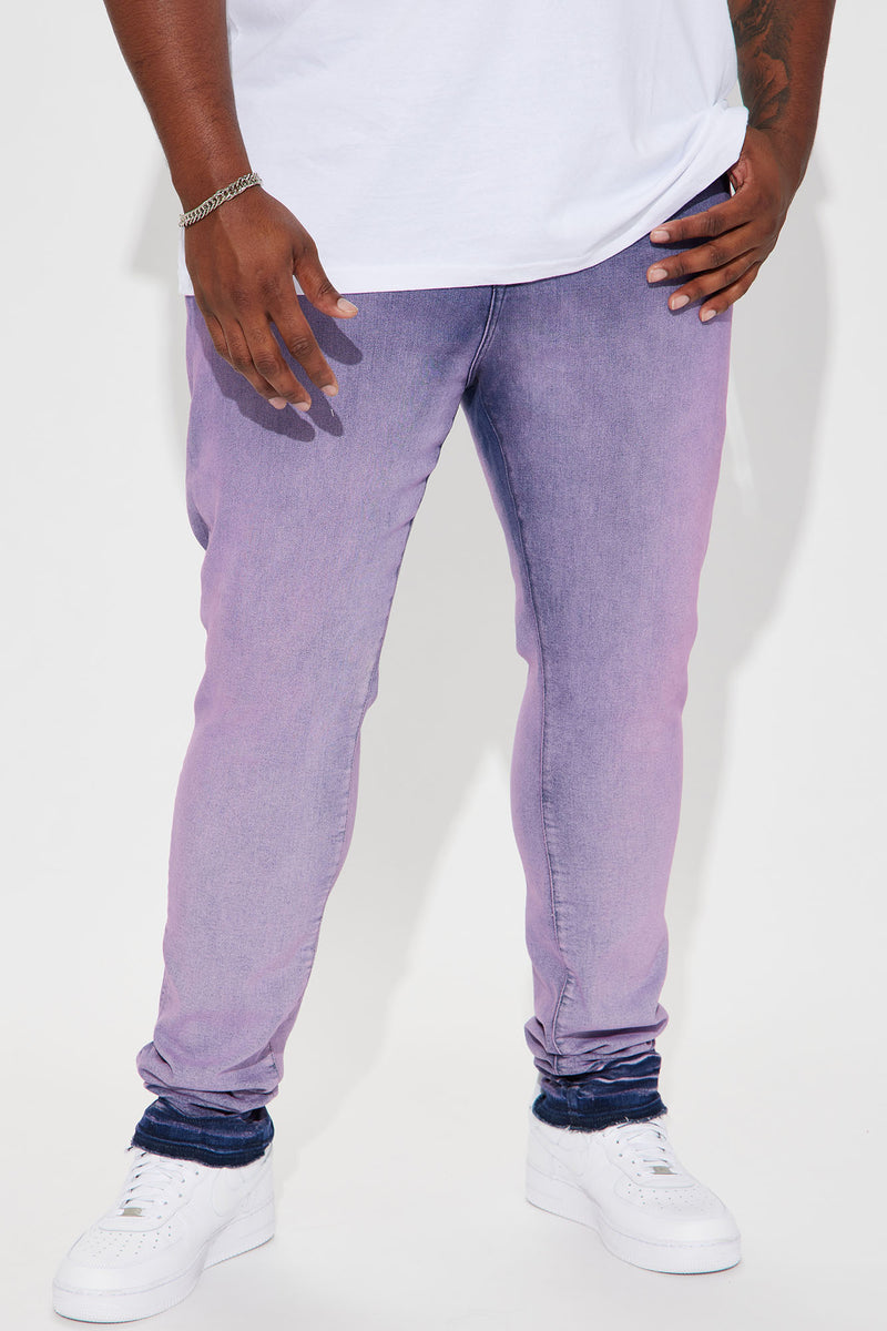 Lavender Overdye Stacked Skinny Jeans - Lavender | Fashion Nova, Mens ...