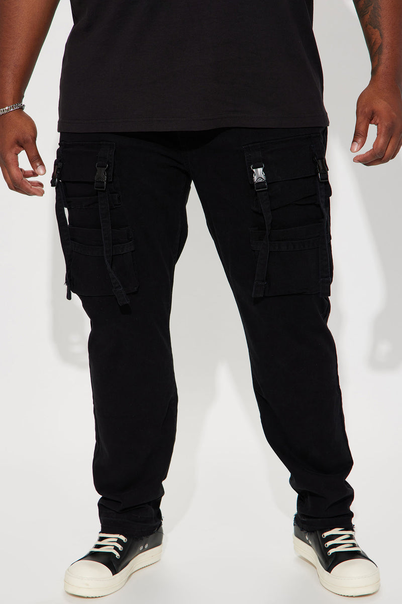 Ronan Military Cargo Slim Pants - Black | Fashion Nova, Mens Pants ...