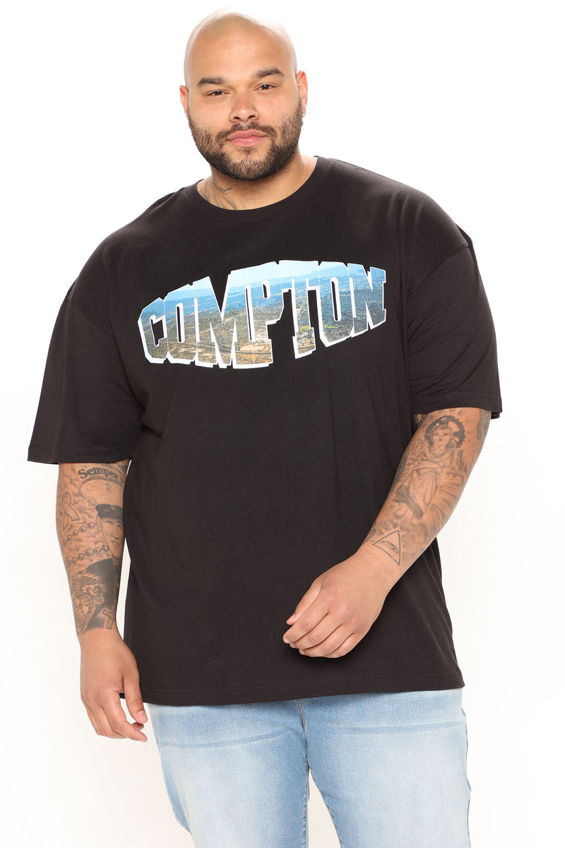 Compton Short Sleeve Tee - Black | Fashion Nova, Mens Graphic Tees ...