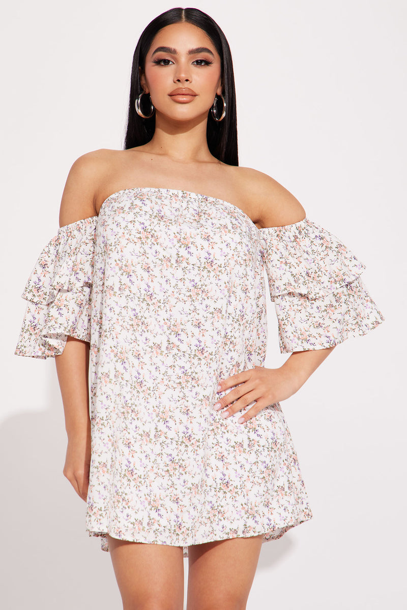 Lana Ruffle Mini Dress - Nude/combo | Fashion Nova, Dresses | Fashion Nova