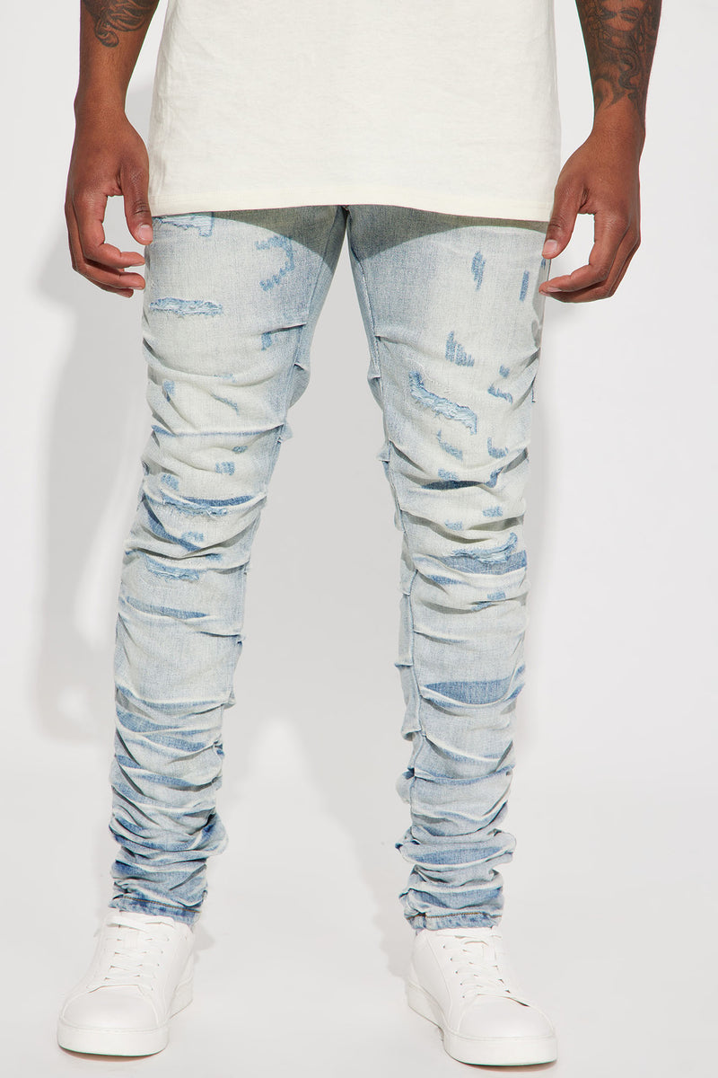 Stack On Stacked Skinny Jeans - Light Wash | Fashion Nova, Mens Jeans ...