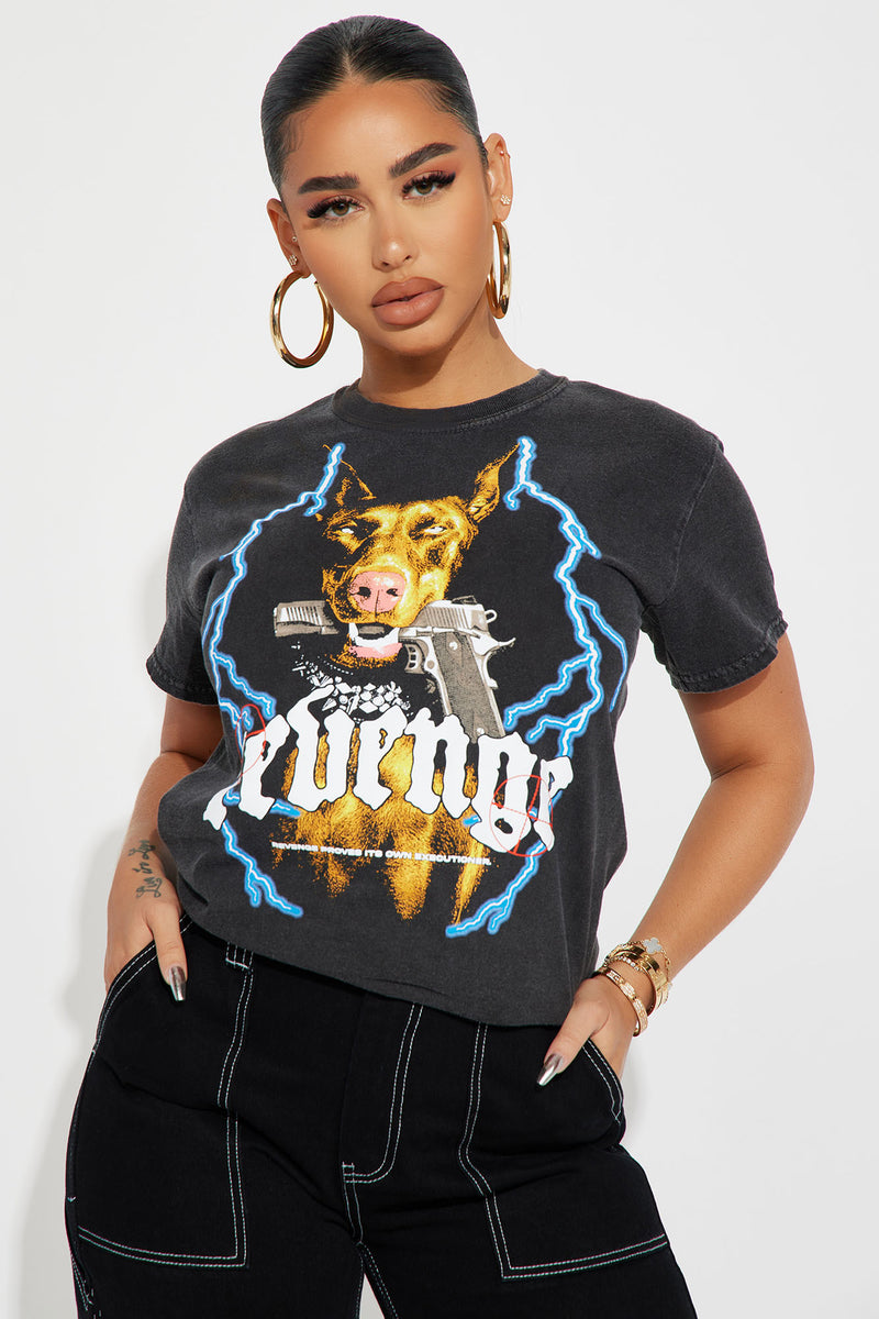 Revenge Dog Washed Graphic Tee - Black Wash | Fashion Nova, Screens ...