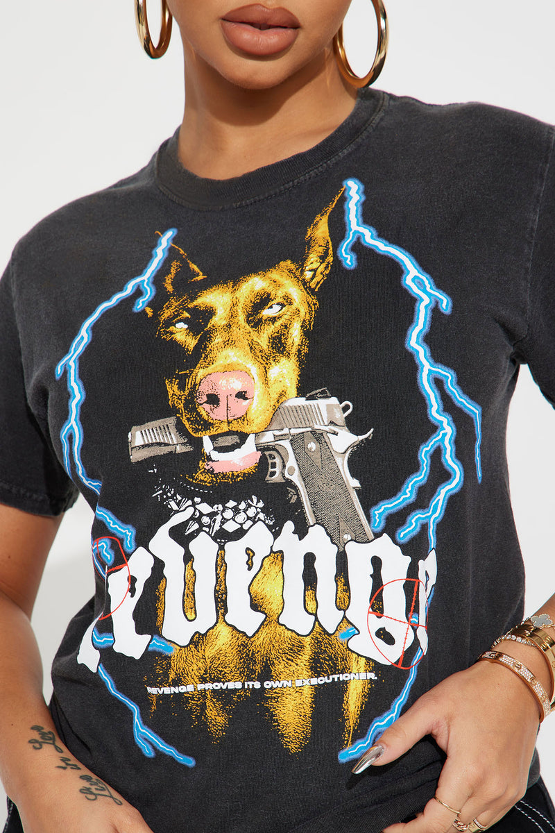 Revenge Dog Washed Graphic Tee - Black Wash | Fashion Nova, Screens ...