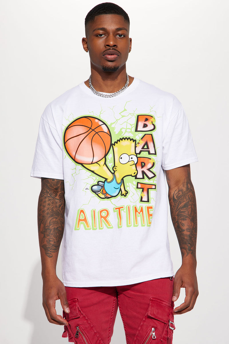 The Simpsons Bart Slam Dunk Short Sleeve Tee - White | Fashion Nova ...