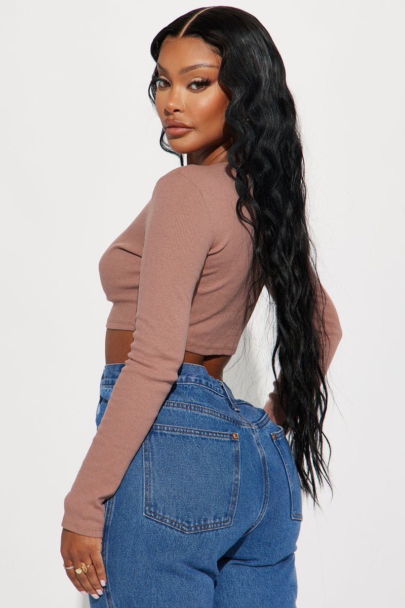 Top Notch Girl Long Sleeve Top - Mocha | Fashion Nova, Basic Tops ...