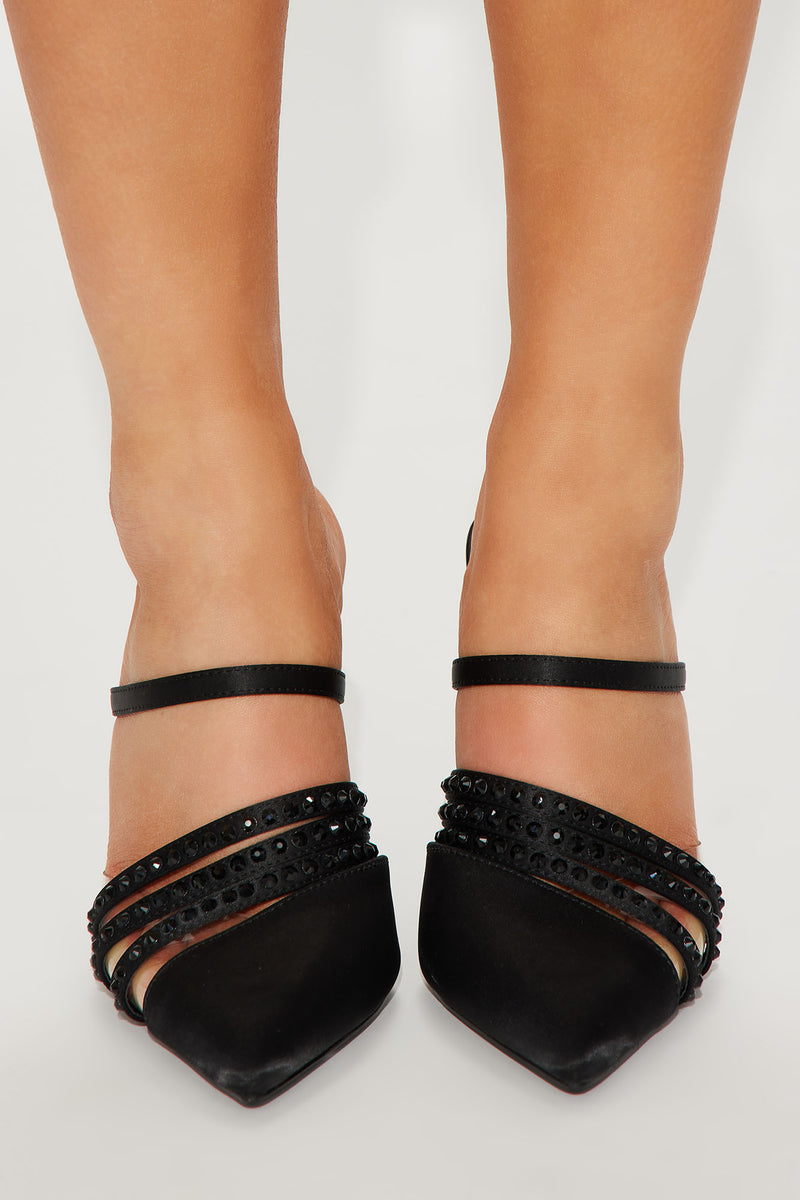 Anastasia Embellished Satin Pumps - Black | Fashion Nova, Shoes ...