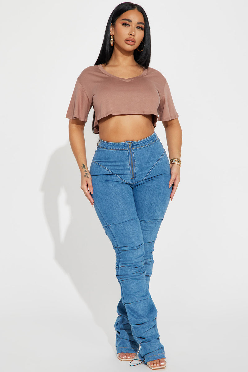 Janice Ultra Crop Top - Mocha | Fashion Nova, Basic Tops & Bodysuits ...